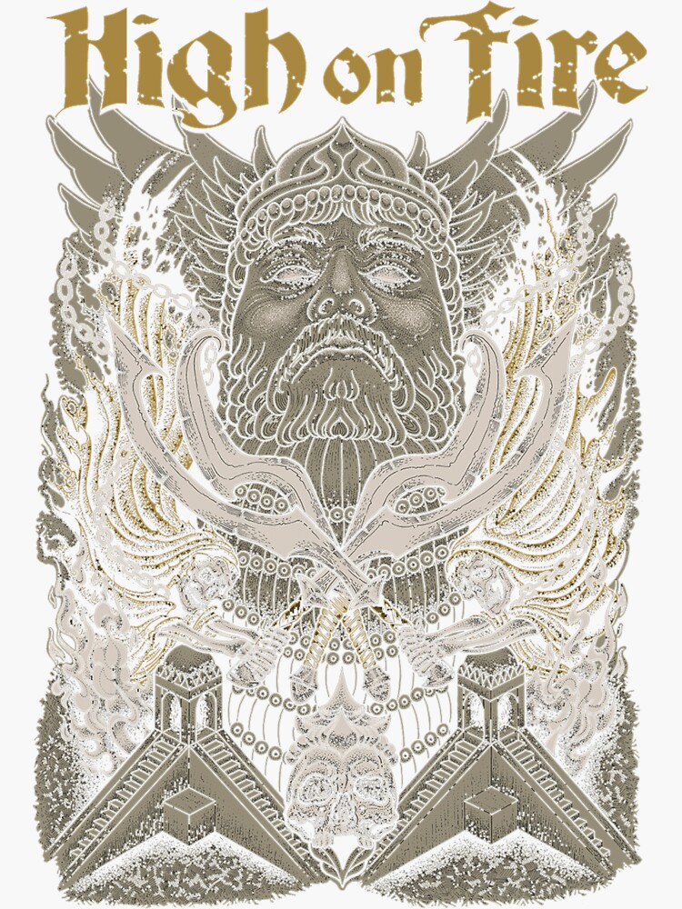 "High on Fire Poster" Sticker for Sale by MaHuang | Redbubble