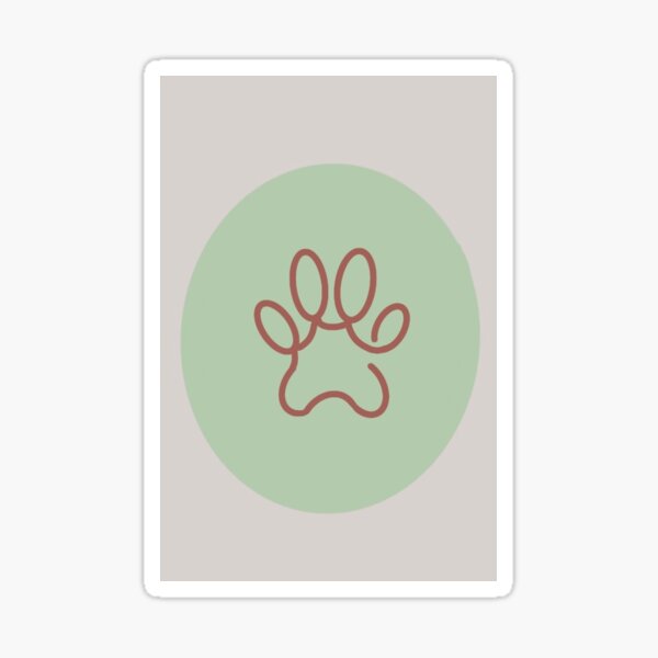 "Paw Print " Sticker by m-25art | Redbubble