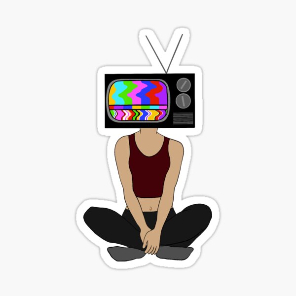"TV Head" Sticker by rachy-rach | Redbubble