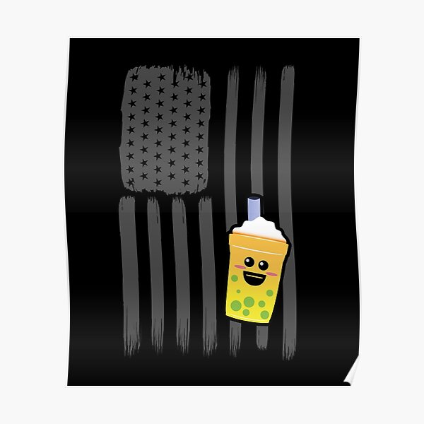 "Patriotic Boba Tea Lover American Flag for 4th July " Poster by ...
