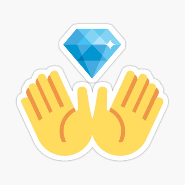 "Diamond Hands Emoji Stocks Crypto" Sticker by Aetha | Redbubble