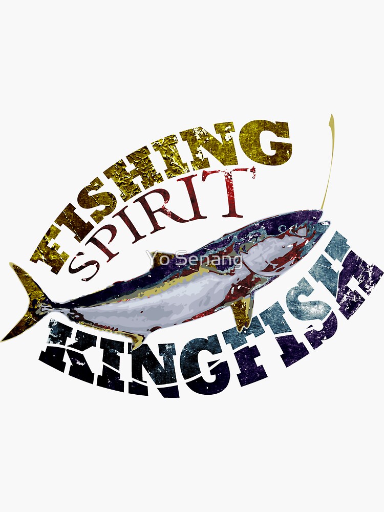 "Fishing Spirit - Kingfish" Sticker for Sale by yolan | Redbubble