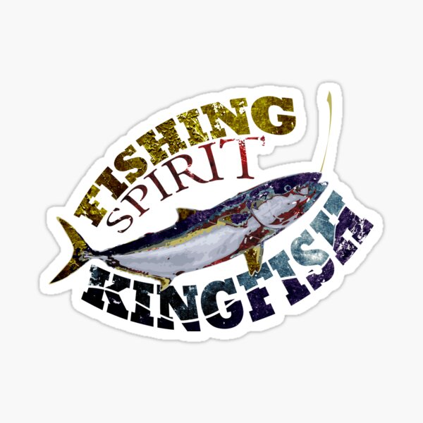 "Fishing Spirit - Kingfish" Sticker for Sale by yolan | Redbubble