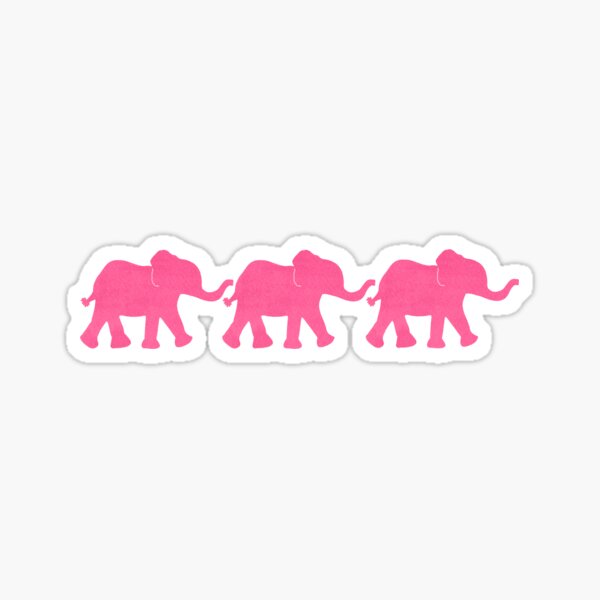 "Pink Elephants" Sticker by lindseyarcher | Redbubble