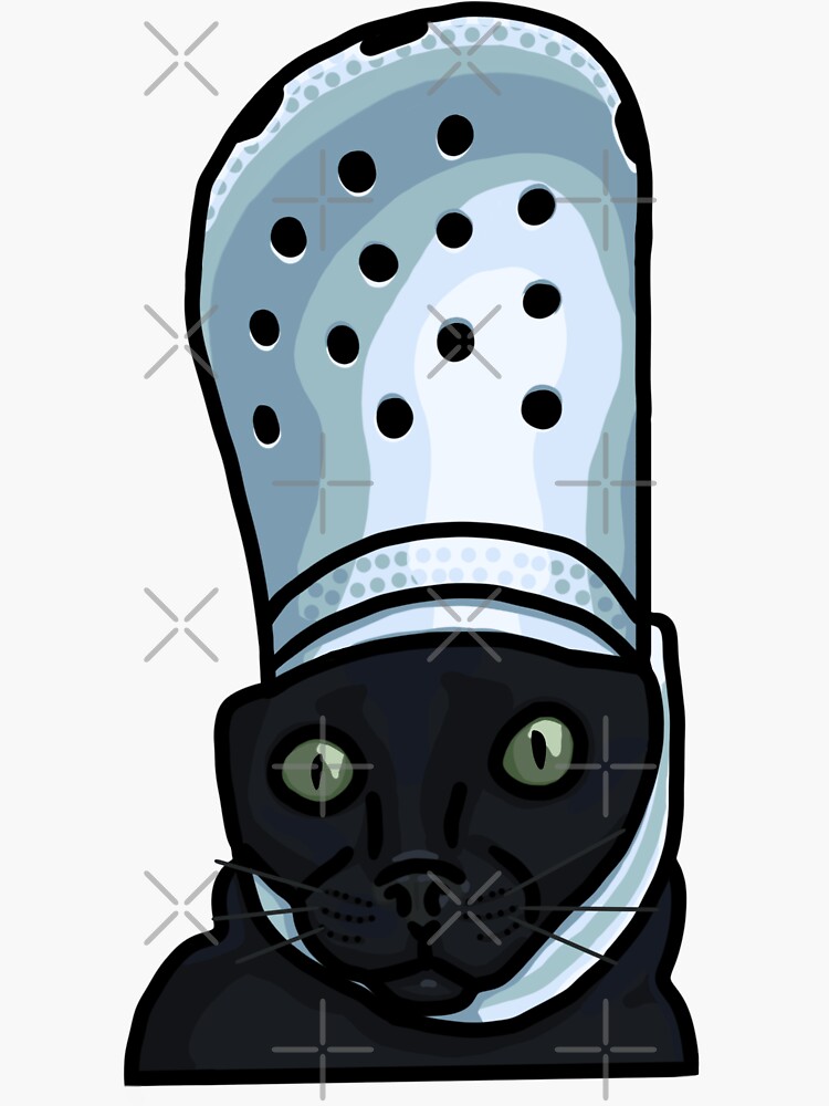"Croc cat light blue" Sticker for Sale by SherberryPie | Redbubble
