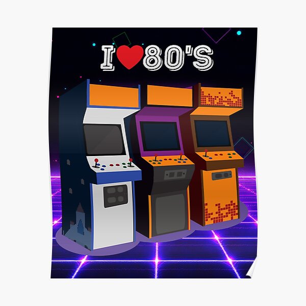 "80's Retro Arcade" Poster by CWC-Creations | Redbubble