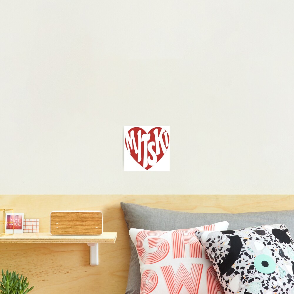 "Mitski Heart Logo Sticker" Photographic Print by nicolepee | Redbubble