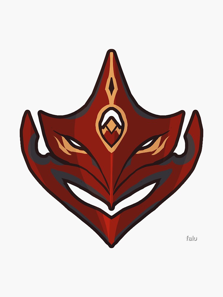 "Fatui Mask (CHILDE)" Sticker for Sale by falu | Redbubble