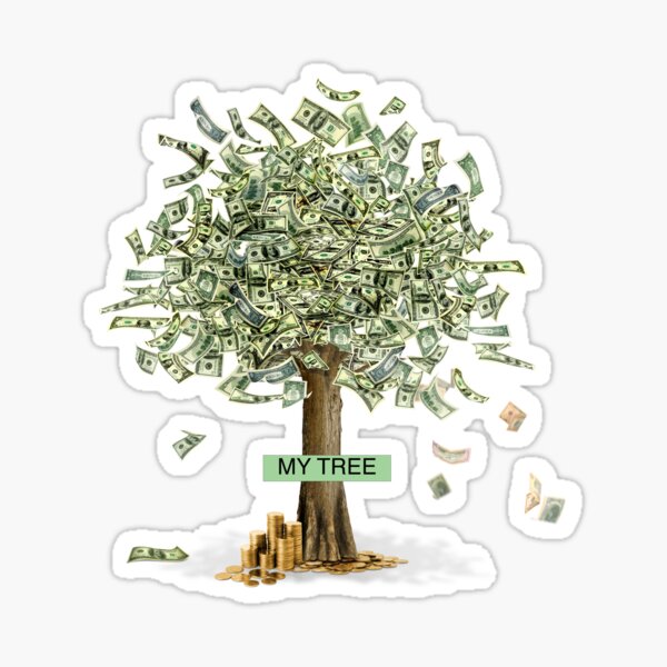 "MONEY TREE" Sticker by trendyteee | Redbubble