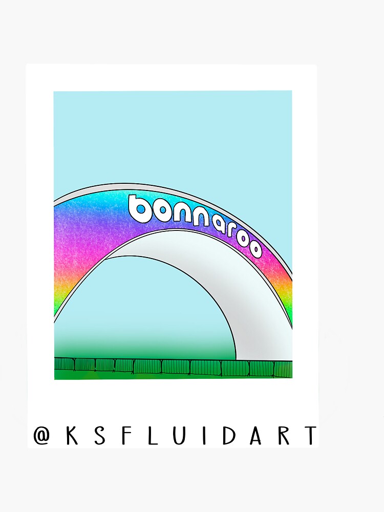 "Bonnaroo" Sticker for Sale by ksfluidart | Redbubble