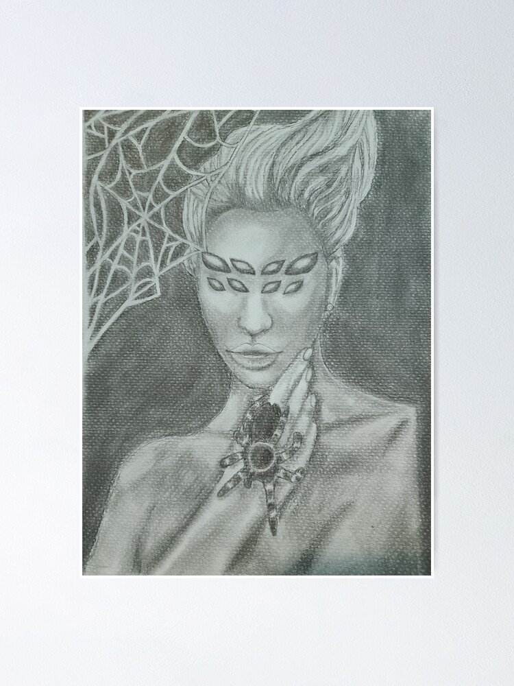 "Jorōgumo Inspired Drawing" Poster by MitraN | Redbubble