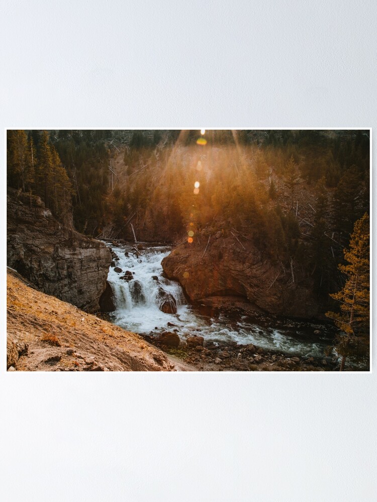 "Yellowstone Waterfall" Poster for Sale by brianasantoro | Redbubble