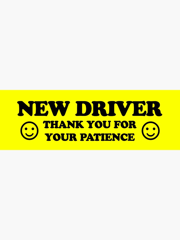 "New Driver, Thank You" Sticker for Sale by MikeHooves | Redbubble