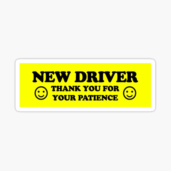 "New Driver, Thank You" Sticker for Sale by MikeHooves | Redbubble
