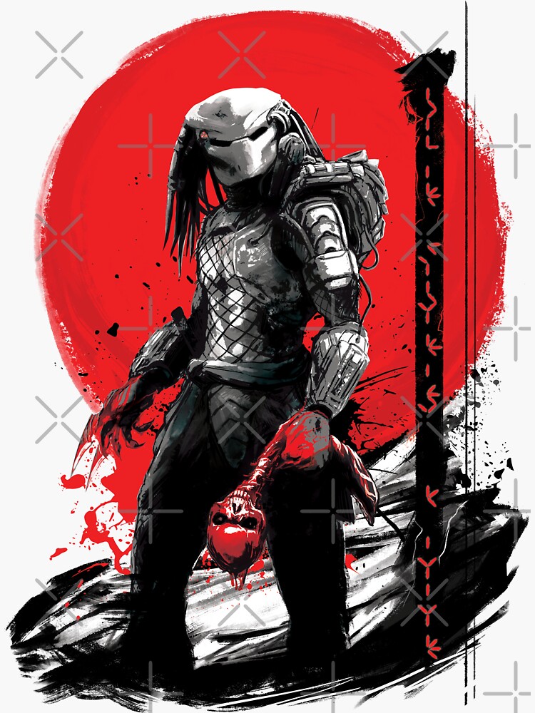 ""Hunter's Moon"- Predator" Sticker for Sale by Cyanideart | Redbubble