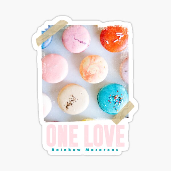 "One Love Rainbow Macarons" Sticker by karimqlf | Redbubble