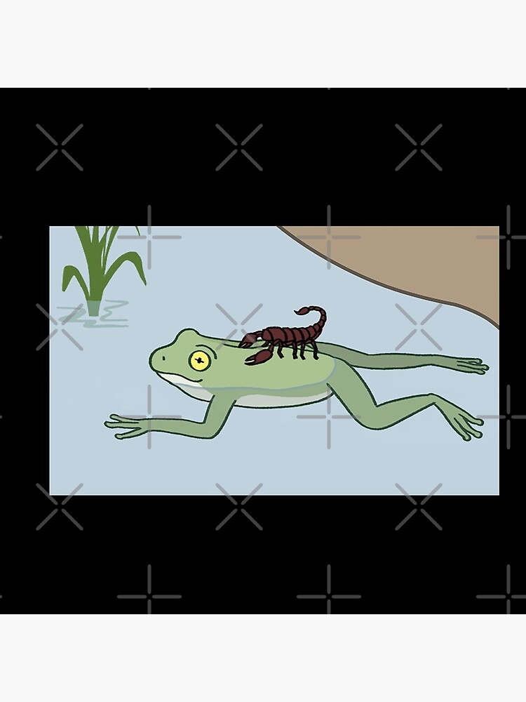 "Scorpion And The Frog Meme" Pin for Sale by Altohombre | Redbubble