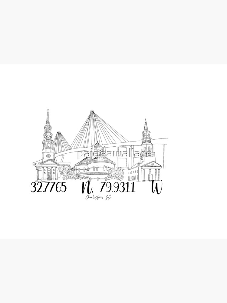 "Charleston SC Line Art" Poster for Sale by paigeawallace | Redbubble