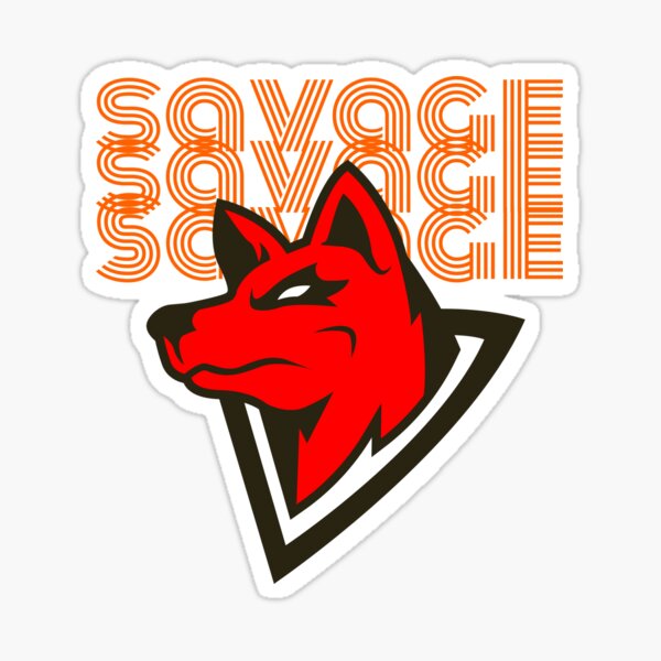 "Savage" Sticker for Sale by MikeSt17 | Redbubble