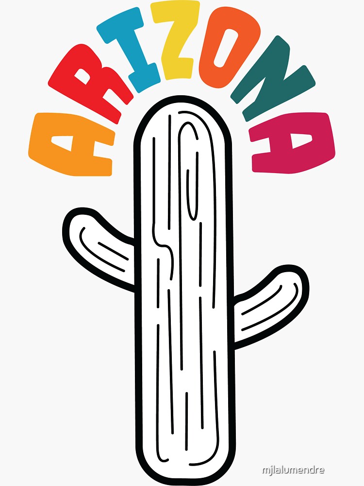 "Arizona cactus design" Sticker for Sale by mjlalumendre | Redbubble