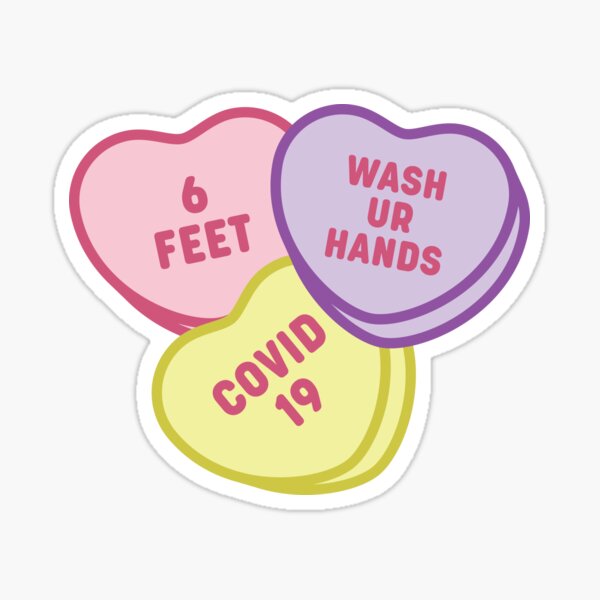 "2021 Valentines Day Candy Hearts " Sticker for Sale by dmuelr | Redbubble