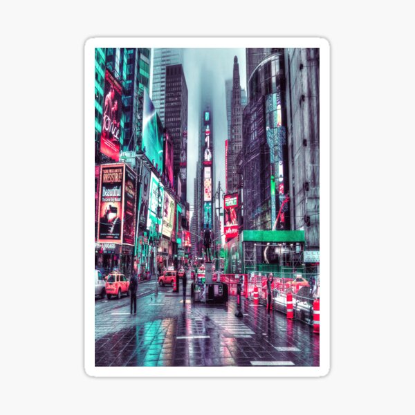 "Times Square cyberpunk style" Sticker for Sale by Motivationftp ...