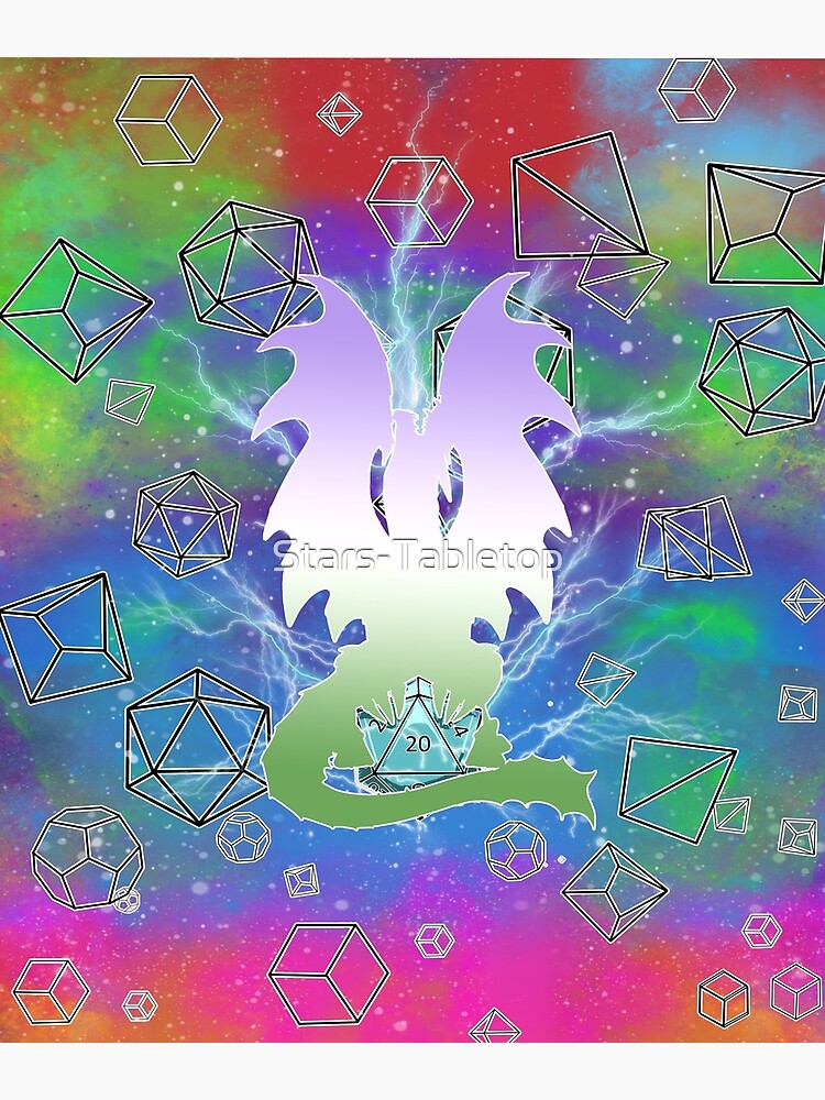 "Gender Queer Pride Flag Dragon on a D20" Poster for Sale by Stars ...