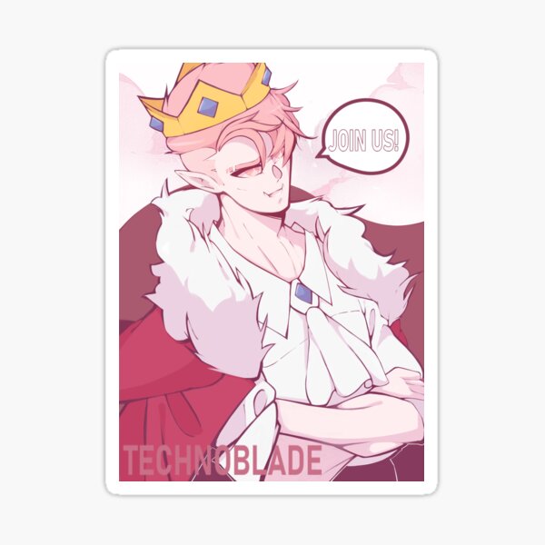 "Technoblade" Sticker by Chemical-Senpai | Redbubble