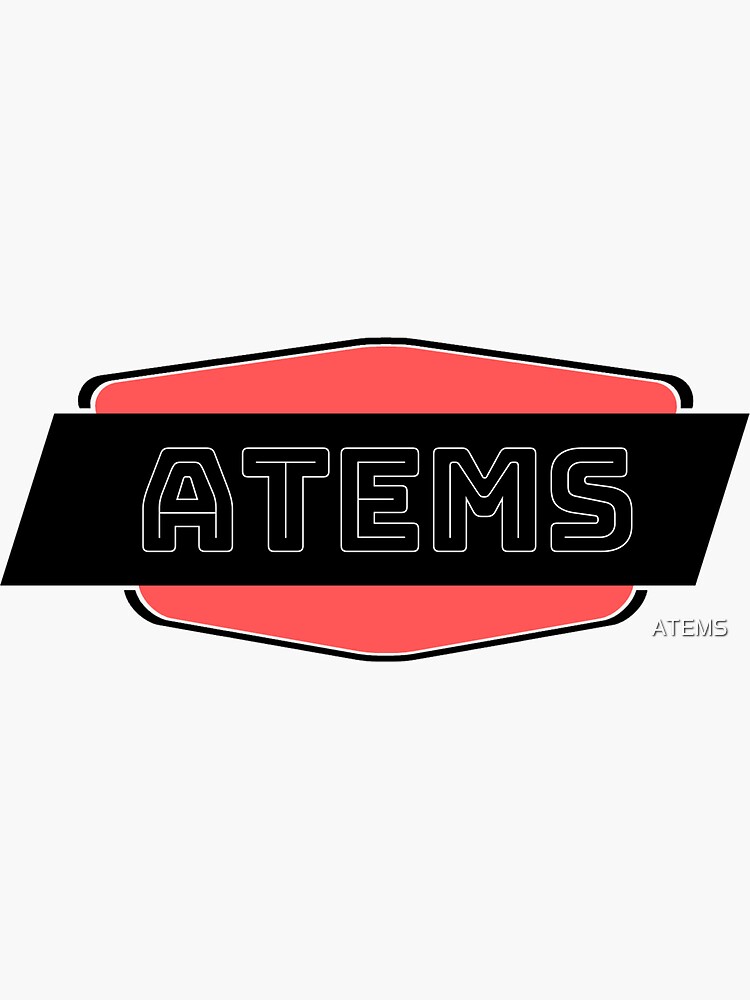 "ATEMS_LOGO_MK1" Sticker by ATEMS | Redbubble