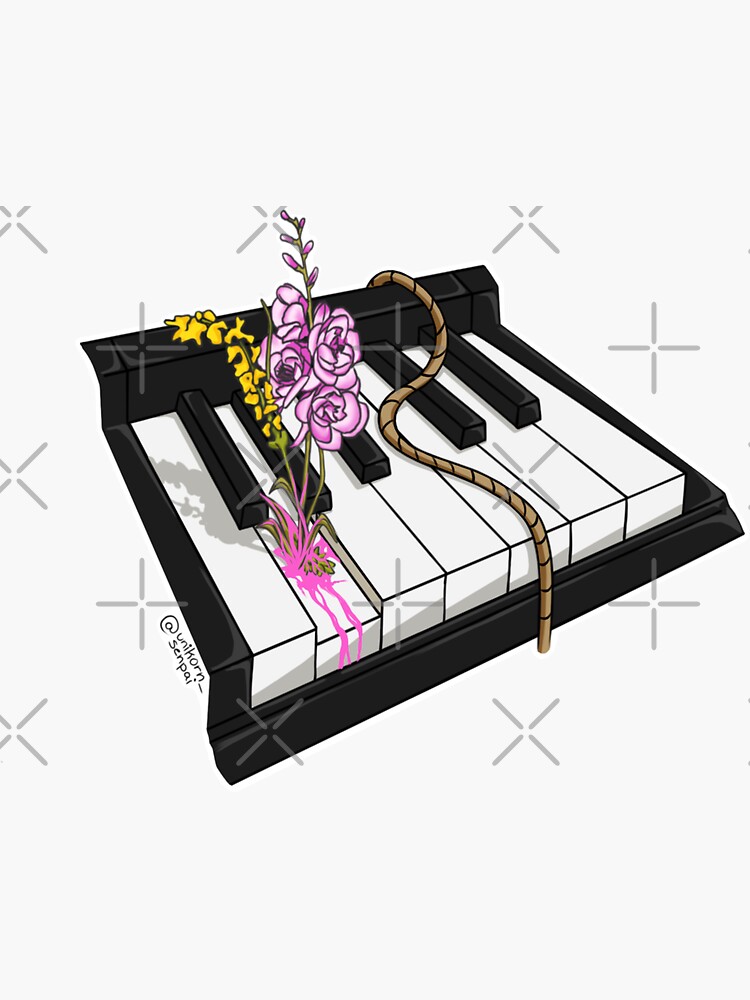 "kaede's piano" Sticker for Sale by unikorn-senpai | Redbubble