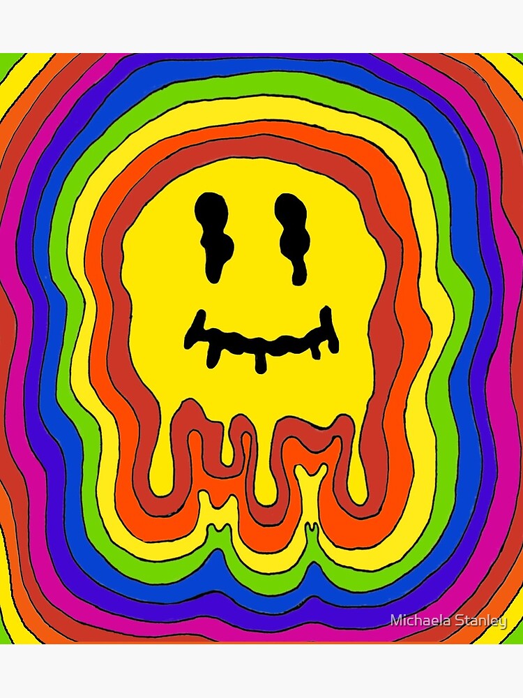 "Trippy Smiley Face" Art Print by michstan01 | Redbubble