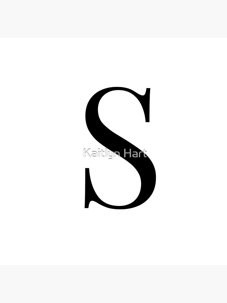 "Letter S in a Classic Font" Pin for Sale by Kaitlyn Hart | Redbubble