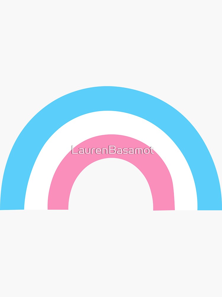 "Transgender Pride Flag Rainbow Shape" Sticker for Sale by ...