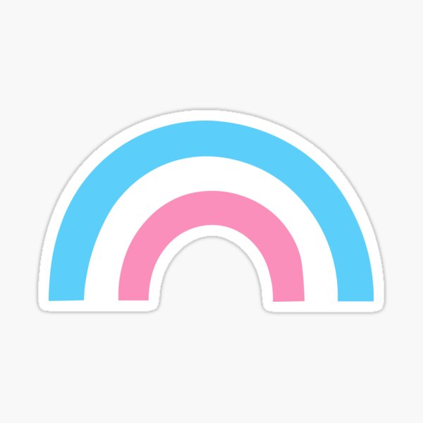 "Transgender Pride Flag Rainbow Shape" Sticker for Sale by ...