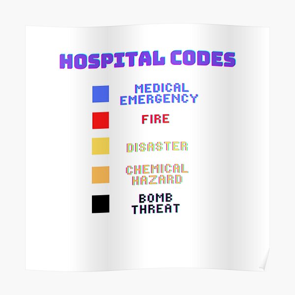 Póster «Códigos hospitalarios: enfermería y médicos» de brandonkhaw ...