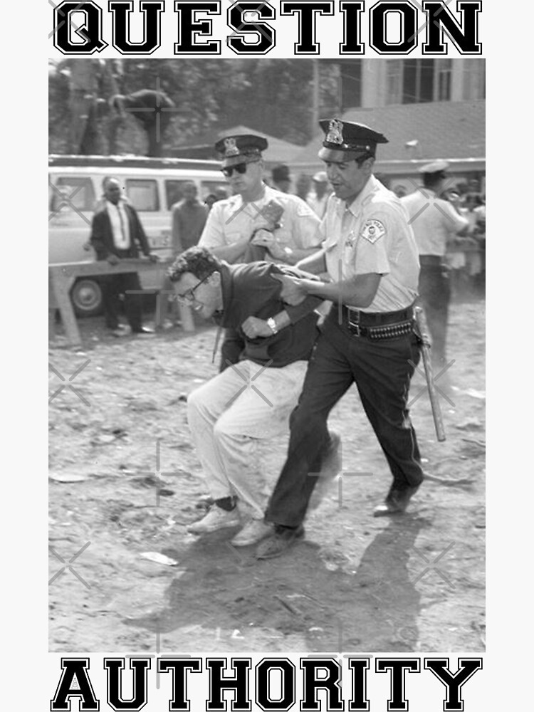 "QUESTION AUTHORITY" Sticker for Sale by kaelynnmara | Redbubble