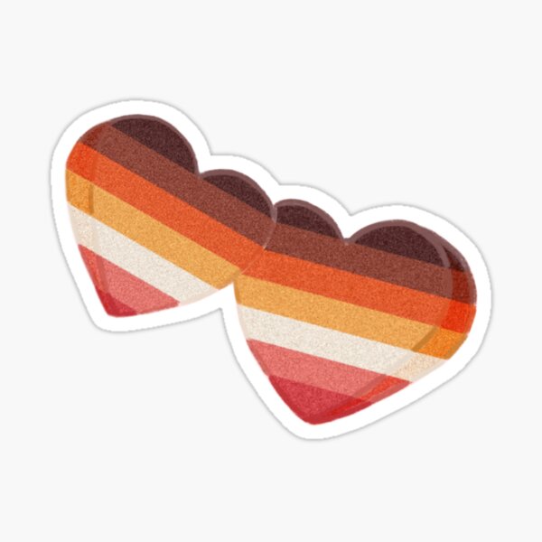 "BIPOC Lesbian Flag Candy Hearts" Sticker by Indhika-designs | Redbubble