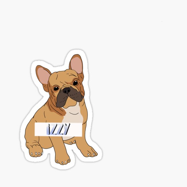 "Izzy French bulldog " Sticker for Sale by ArtbyAnkitha | Redbubble