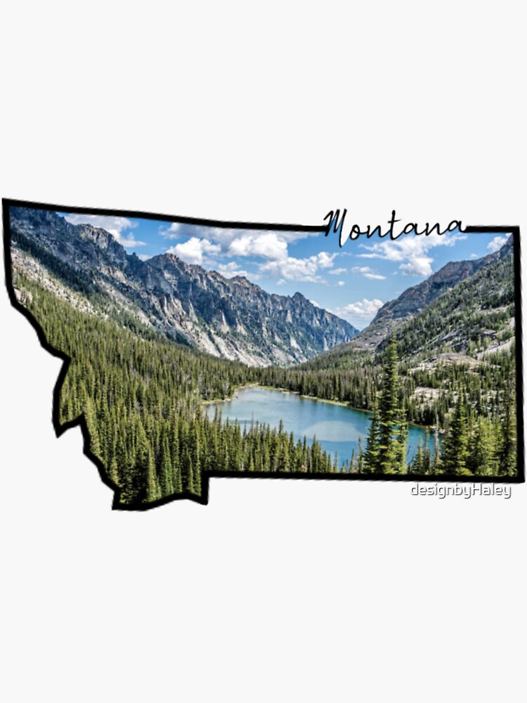 "Montana state" Sticker for Sale by designbyHaley | Redbubble
