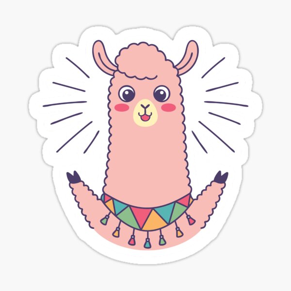 " cute Lama " Sticker for Sale by scaredy-kat | Redbubble