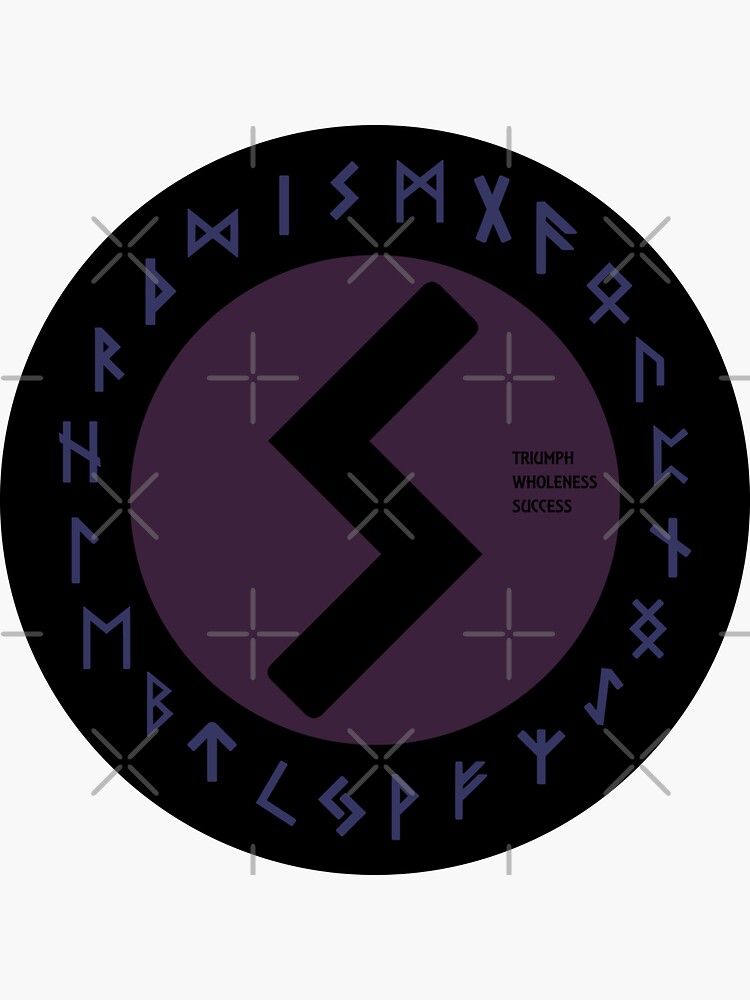 "Purple Sowulo Futhark Rune Symbol" Sticker for Sale by depicg | Redbubble
