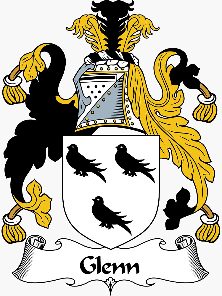 "Glenn Coat of Arms / Glenn Family Crest" Sticker for Sale by ...