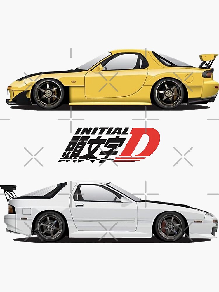 "Takahashi brothers' rotary rx7" Sticker for Sale by ilFrambo | Redbubble