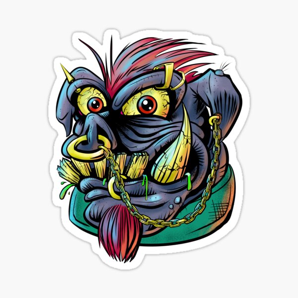 "Heavy metal Pig" Sticker by CraigKhaos | Redbubble