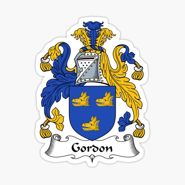 "Gordon Coat of Arms / Gordon Family Crest" Sticker for Sale by ...