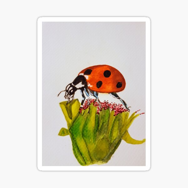 "Ladybird ladybird fly away home" Sticker by KarenFinnArt | Redbubble
