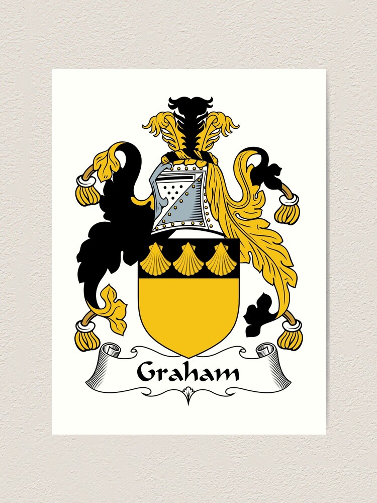 "Graham Coat of Arms / Graham Family Crest" Art Print by ...