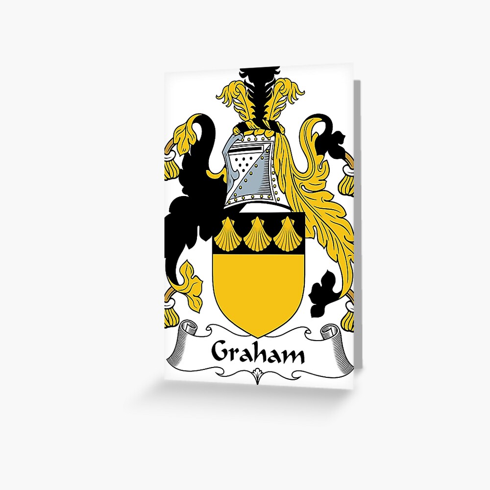"Graham Coat of Arms / Graham Family Crest" Greeting Card for Sale by ...