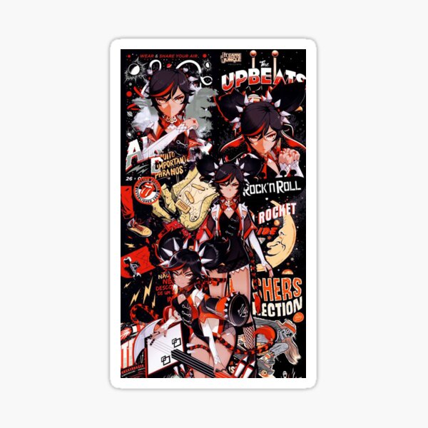 "Genshin Impact collage - Xinyan" Sticker by shihaiken | Redbubble