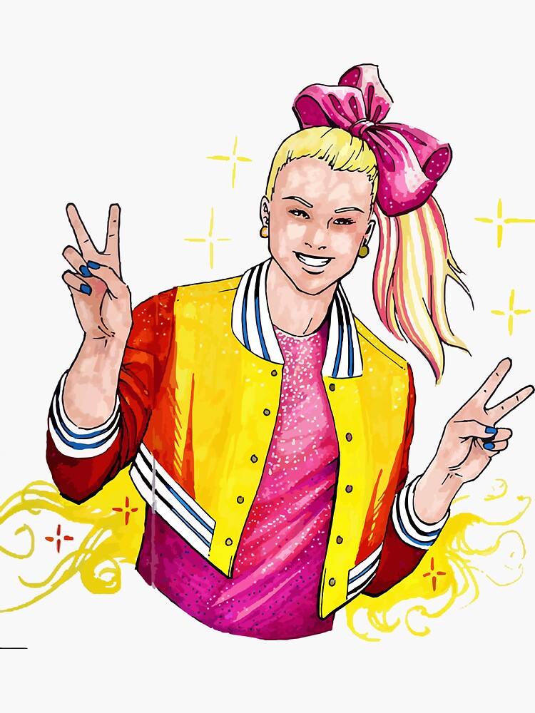 "jojo siwa drawing art" Sticker by kattiejerde | Redbubble